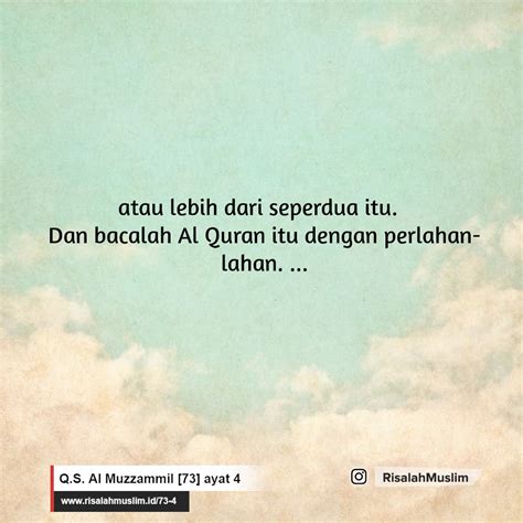 Surat Al Muzammil Ayat 4 53 Koleksi Gambar