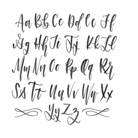 Modern Calligraphy Alphabet Lettering Styles