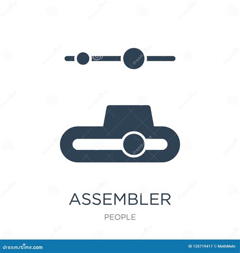 Assembler Icon In Trendy Design Style Assembler Icon Isolated On White