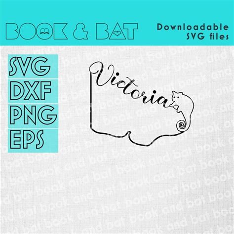 Victoria Map Victoria Cut File Victoria Svg Victorian Map Of Etsy