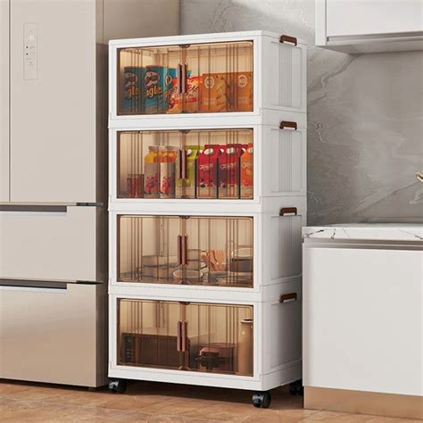 Aotto 70面寬雙開門磁吸折疊四層收納櫃 Pchome 24h購物