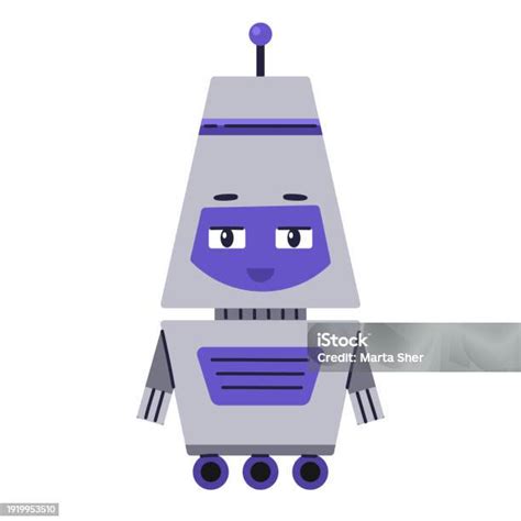 Cute Robot Character Chatbot Ai Bot Mascot Digital Cyborg Futuristic