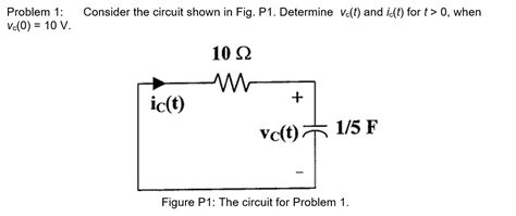 Solved Problem Vc V Consider The Circuit Shown Chegg Com
