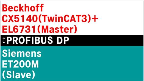 Beckhoff Cx5140twincat3 El6731master And Siemens Et200mslave