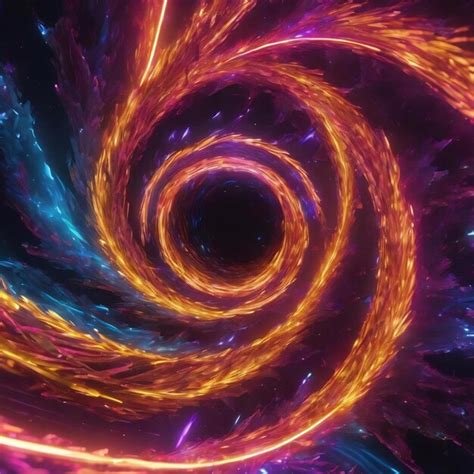 Premium Ai Image Neon Glow Vortex Coil Technology Space Sense Poster