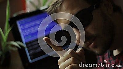 Hacker Stereotype Pointing At The Camera Stock Video Video Of Monitor Funny 118511751