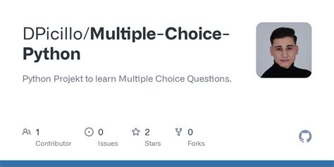Github David Picmultiple Choice Python Python Projekt To Learn