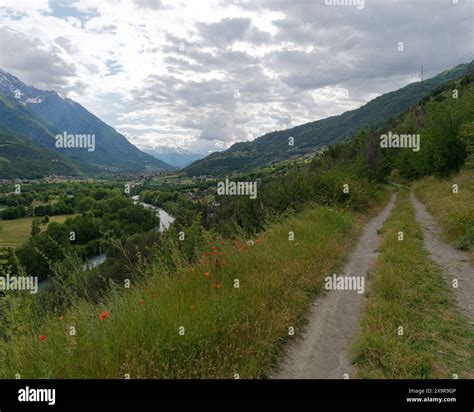 Via Francigena Aka Camino To Rome Pilgrim Route And River Dora Baltea
