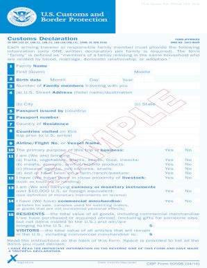 customs declaration français