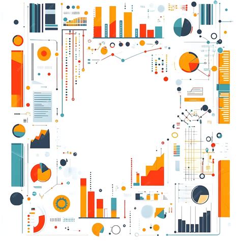 Flat Ai Powered Predictive Analytics Frame Concept As A Clean Border Frame With Data Graphs And