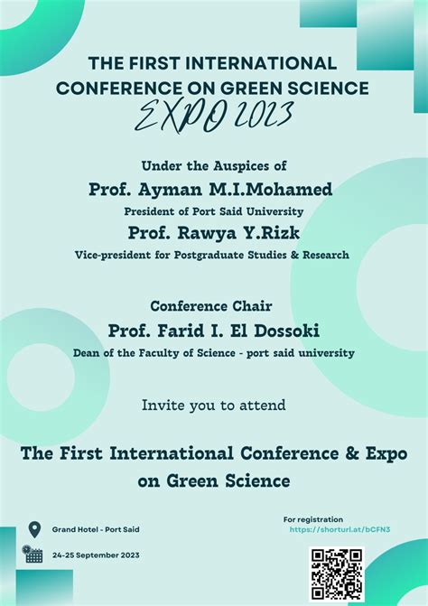 The First International Conference And Expo On Green Science On Linkedin Faculty Of Science