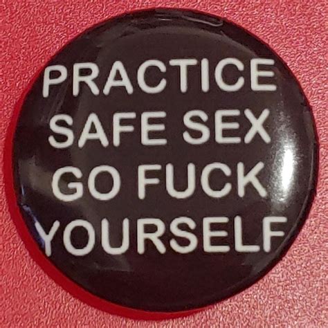 Black Inch Practice Safe Sex Pinback Button Depop