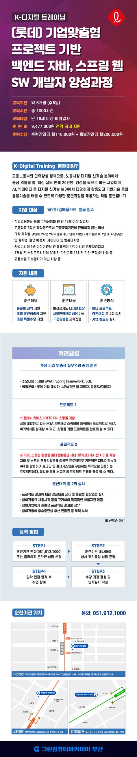 K 디지털트레이닝 롯데기업맞춤형 프로젝트 기반 백엔드 자바 스프링 웹 Sw개발자 양성과정 요즘것들