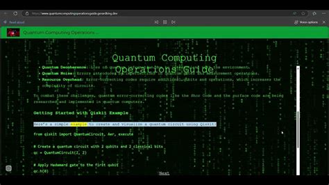 Quantum Computing Operations Guide Setting Up And Programming With