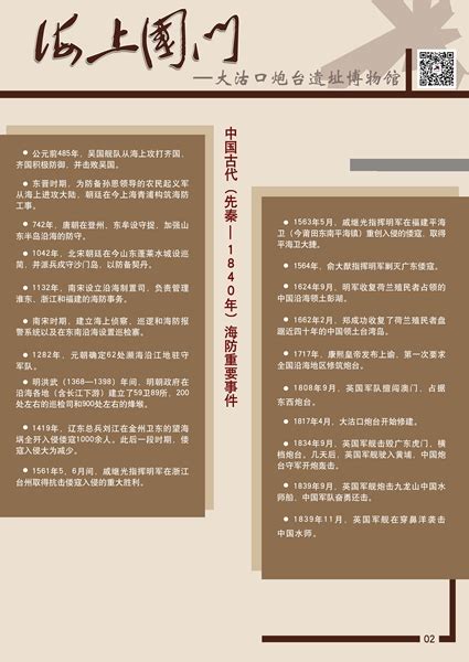 东西部交流展｜海上国门——大沽口炮台遗址博物馆爱国主义教育图片展 交流展览 天水市博物馆