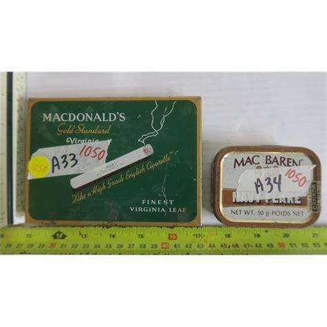 macdonald s fox port cigarette tin mac balen navy flake tobacco tin