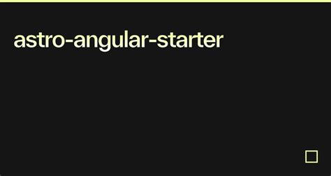 astro angular starter codesandbox