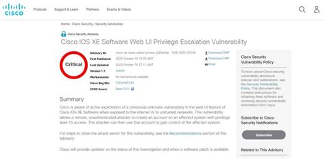 Disc Infosec Blogciscos Ticking Time Bomb Cve 2023 20198 With Cvss Score 10 Hits Cisco Devices