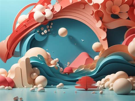 Premium Ai Image Parametric Abstraction Rendering In The Style Of Geometric Elegance