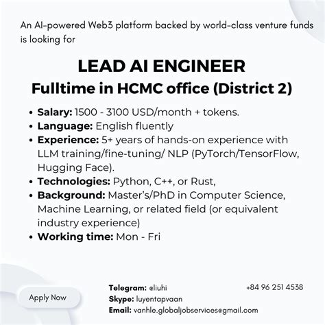 Leadaiengineer Aiengineer Ml Llm Nlp Ai Hochiminh Web3 Blockchain Vanh Le Liuhi