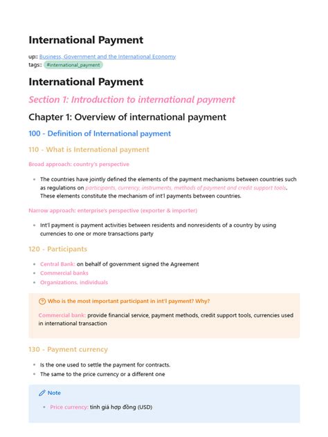 International Payment Pdf