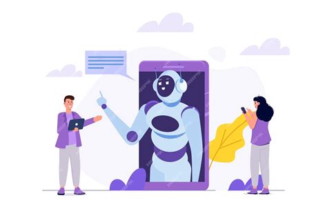 Premium Vector App With Chatbot Concept Customer Support Service Android Artificial