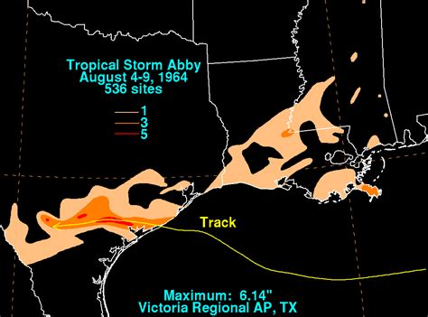 Tropical Storm Abby August 4 9 1964