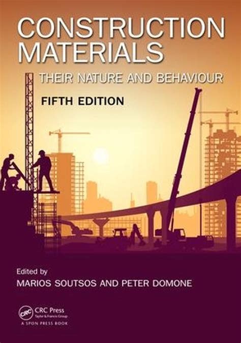 Construction Materials 5th Edition By Marios Soutsos Paperback 9781498741101 Buy Online At