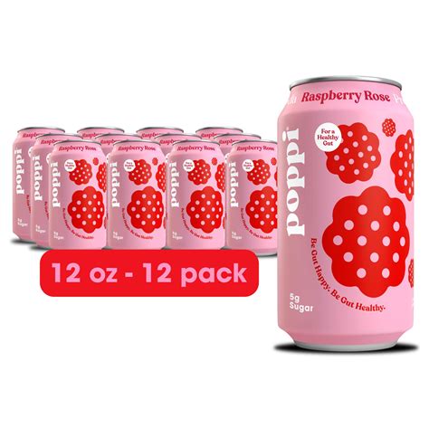 Poppi Prebiotic Soda Raspberry Rose 12 Pack 12 Oz Outdoor Power Equipment Parts