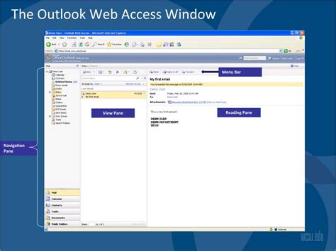 Ppt Microsoft ® Office Outlook Web Access Training Getting Started