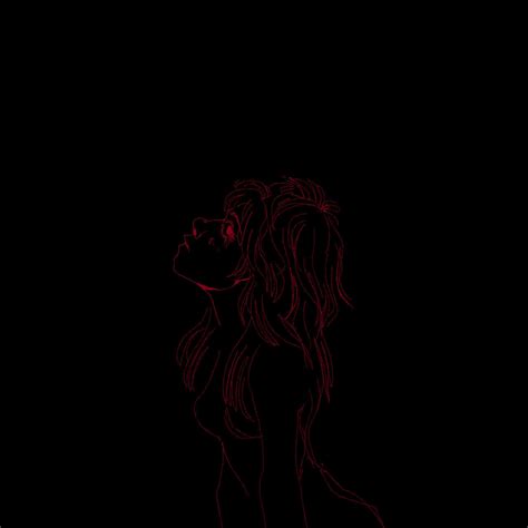 Download Red Outline Female Silhouette Wallpaper Wallpapers Com