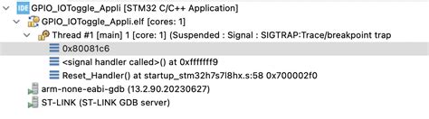 stm32h7r s bootflash stm32cubeide how to debug