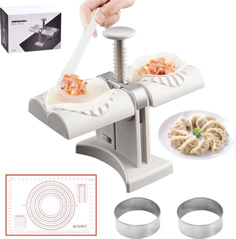 Electric Dumpling Maker Machine Automatic Rapid Dumpling Forming 2 Mold 4 Roller