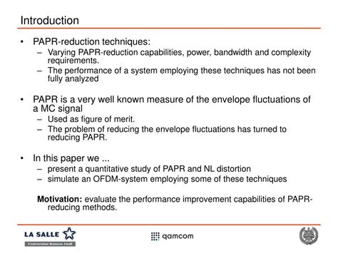 Ppt Evaluation Of Performance Improvement Capabilities Of Papr