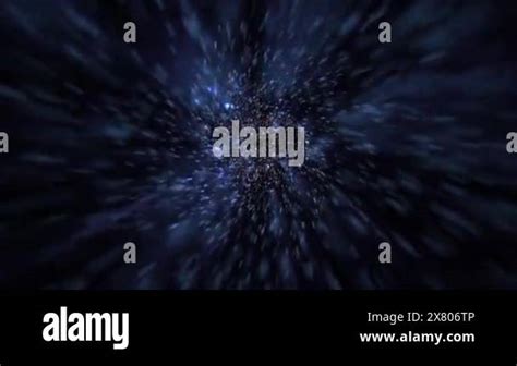 Cosmic Interstellar Hyperspace Motion Background Animation Flying At Warp Speed Through Glowing