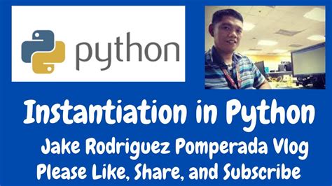 Instantiation In Python Youtube