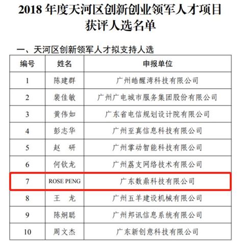 数鼎科技创始人蓬蕾获 “2018年度天河区创新创业领军人才”殊荣凤凰网商业凤凰网