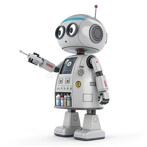 Small Robotic Lab Assistant Stock Illustration Illustration Of Clinic