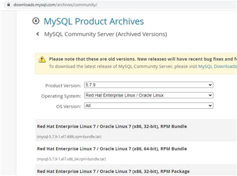 Install Mysql 57 Community Server Using Rpm Bundle Centos 7 Not