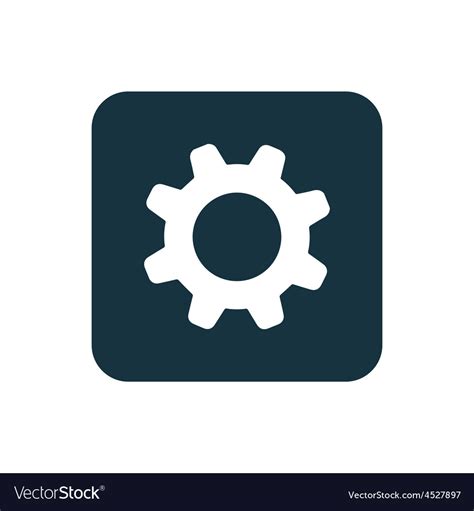 Settings Icon Rounded Squares Button Royalty Free Vector