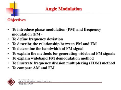 PPT Mastering Angle Modulation PM FM Bandwidth Demodulation PowerPoint Presentation ID