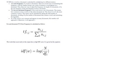 solved tf idf for a word in a document is calculated by