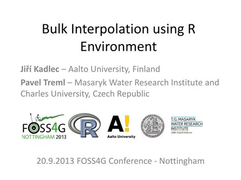 Ppt Bulk Interpolation Using R Environment Powerpoint Presentation