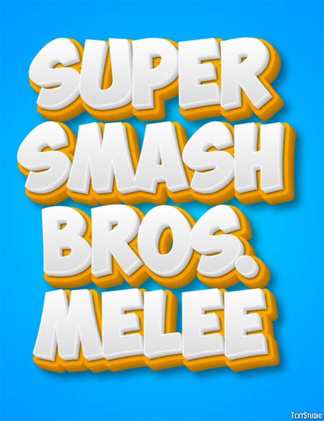 Super Smash Bros Melee Text Effect And Logo Design Videogame