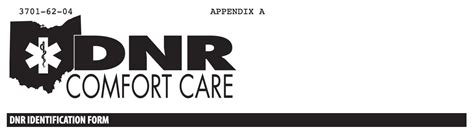 Ohio Dnr Form Oh Do Not Resuscitate Order Template