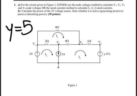 Solved 1 A For The Circuit Given In Figure 1 Either Use