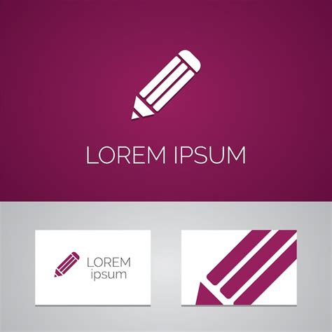 연필 모형 로고 이미지 Freepik에서 무료 다운로드