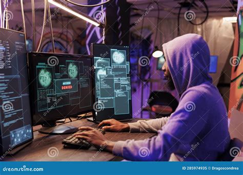 Hacker Getting Website Access Denied Stock Image Image Of Cybercrime
