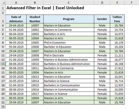 advanced filter in excel a rarely used filter feature excel unlocked