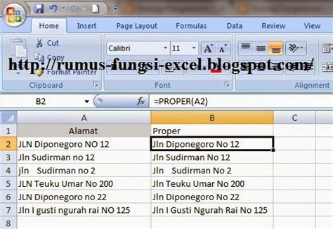 Rumus Fungsi Excel Fungsi Proper Di Excel